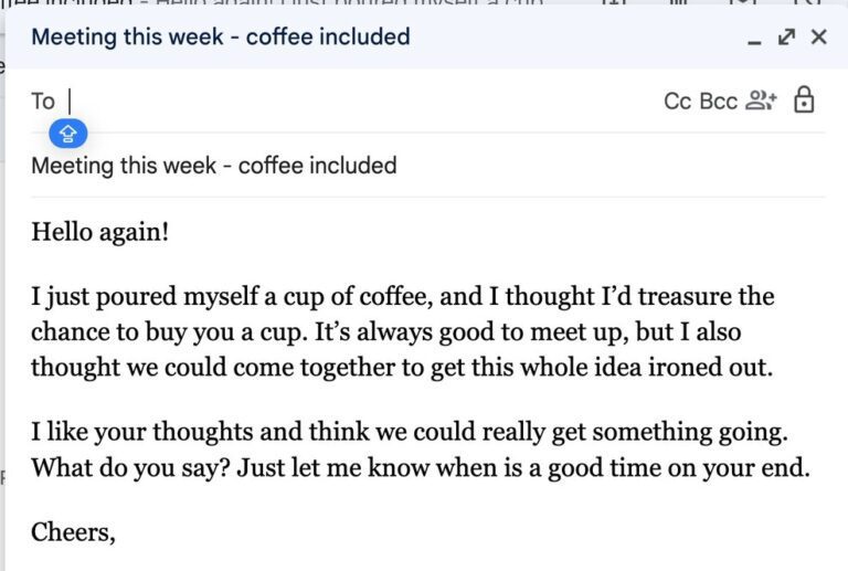 6 Coffee Chat Email Templates You Can Use Today | ZB Blog