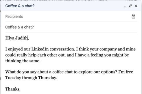 6 Coffee Chat Email Templates You Can Use Today | ZB Blog