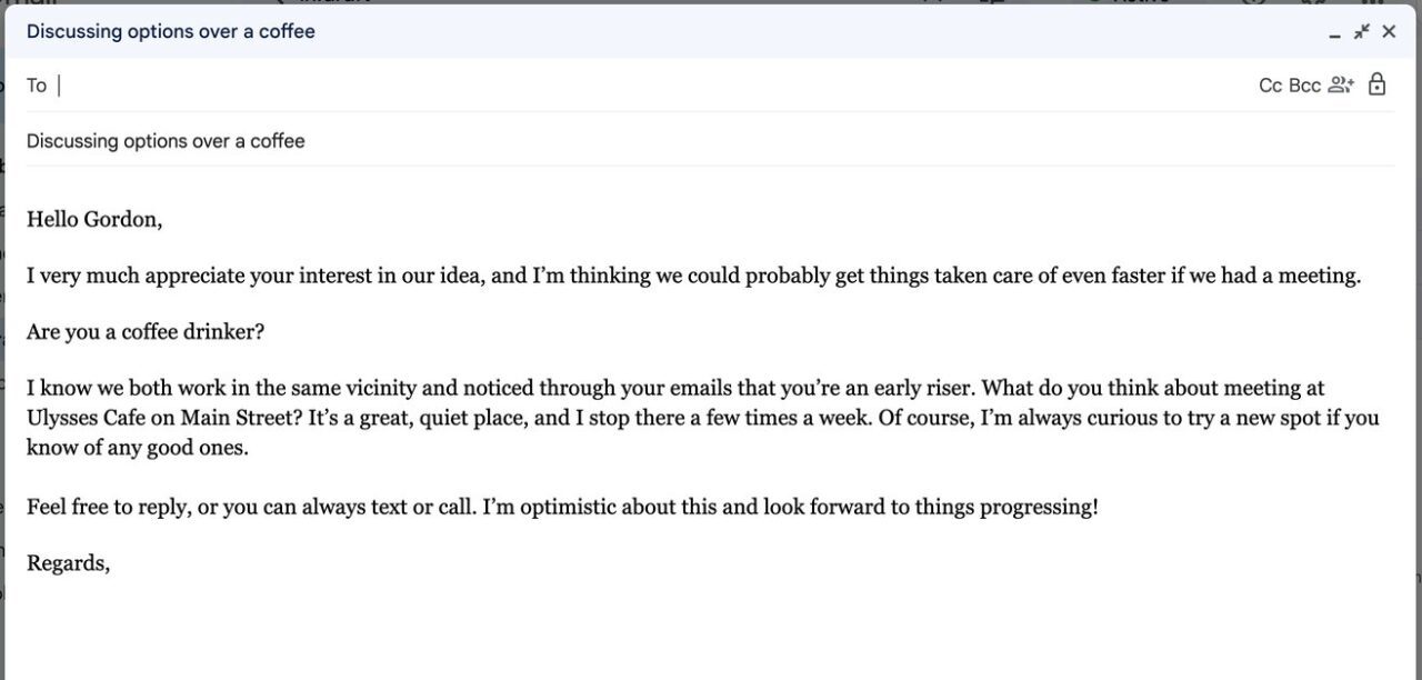 6 Coffee Chat Email Templates You Can Use Today | ZB Blog