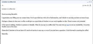 6 Coffee Chat Email Templates You Can Use Today | ZB Blog